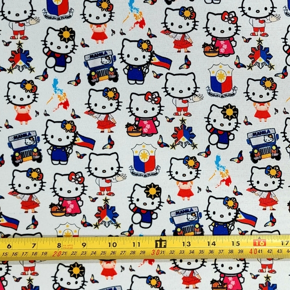 Accents | Hello Kitty Philippines Filipino Theme Design Fabric 1 Yard ...
